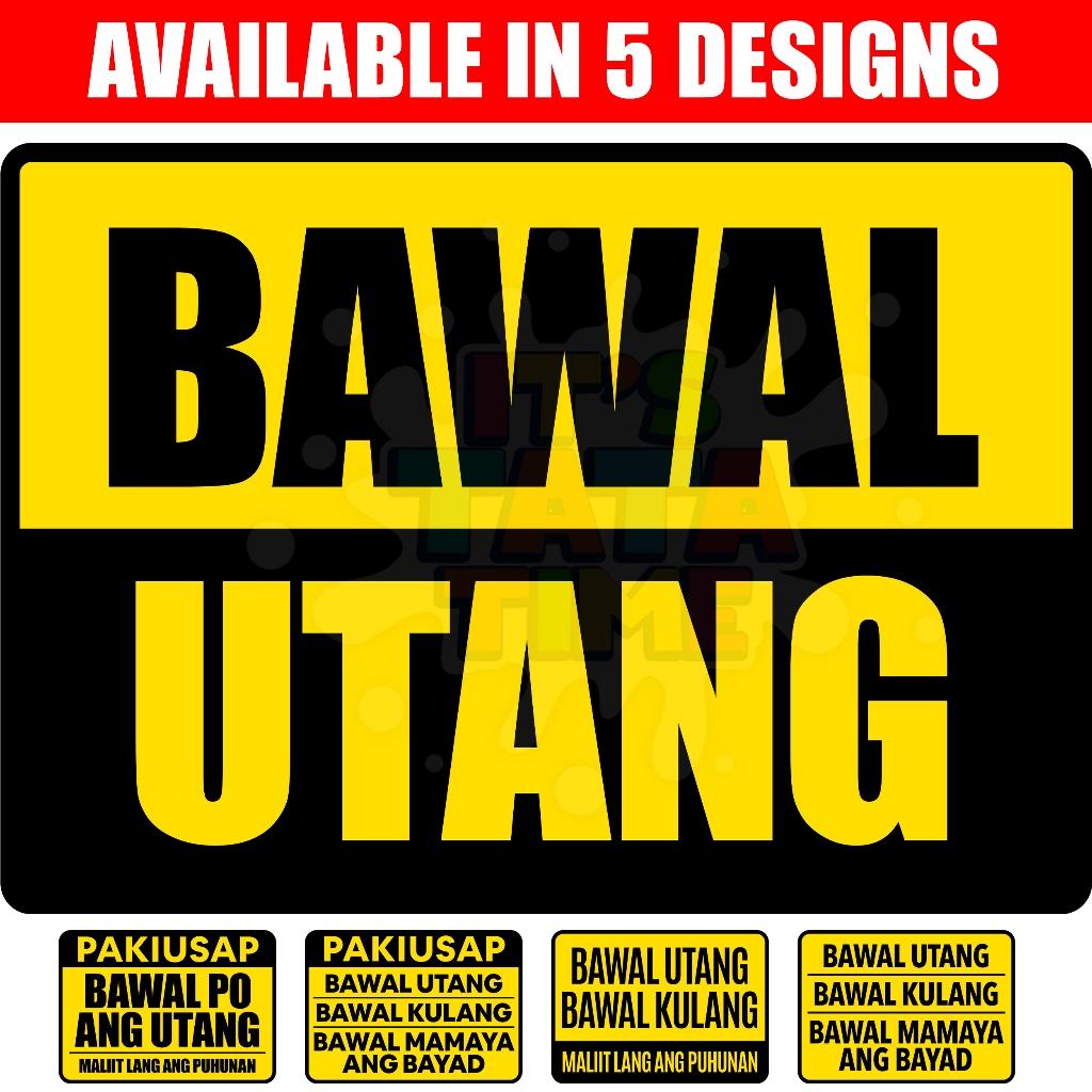 Bawal Utang Signage - A4 Size Laminated | Shopee Singapore