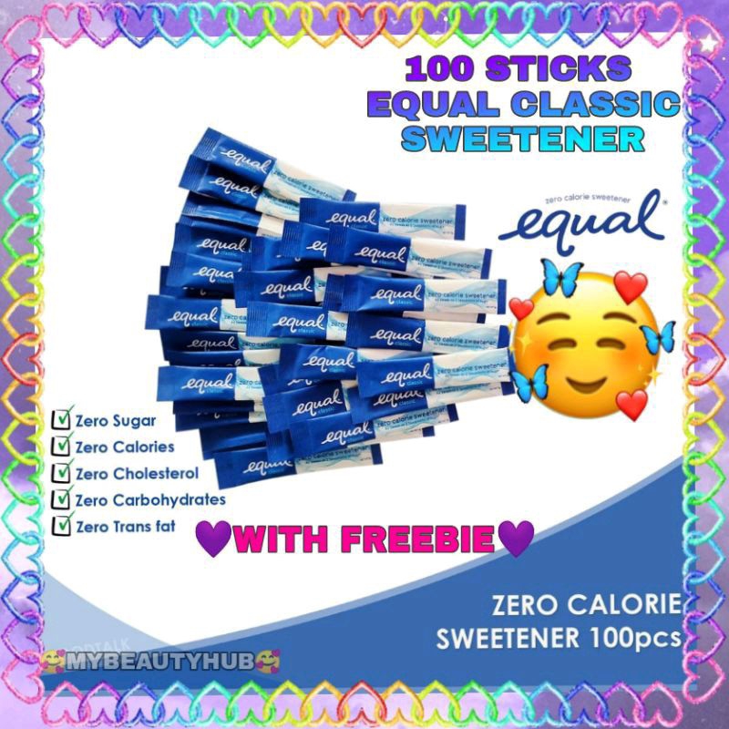 100PCS EQUAL CLASSIC ZERO CALORIE SWEETENER (EXP: MAY 2026 ) | Shopee ...
