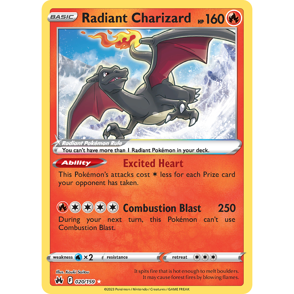 Radiant Charizard · Crown Zenith (CRZ) 020 (CASUAL/PLAYTEST ONLY ...