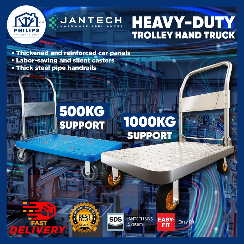 Heavy-Duty Trolley Hand Truck Foldable Platform Trolley Capacity 500Kg ...