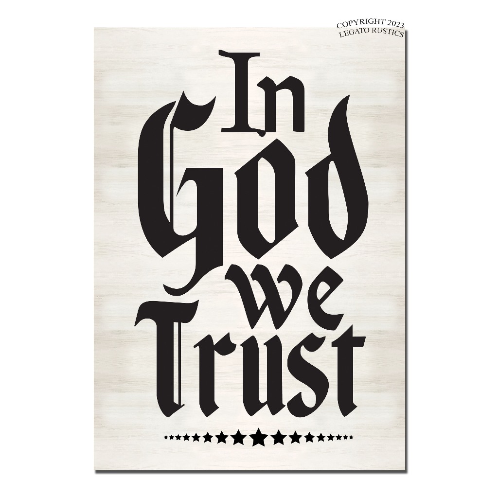 Wall Decor Home Decor In God We Trust Wood Sign Motivational Quotes ...