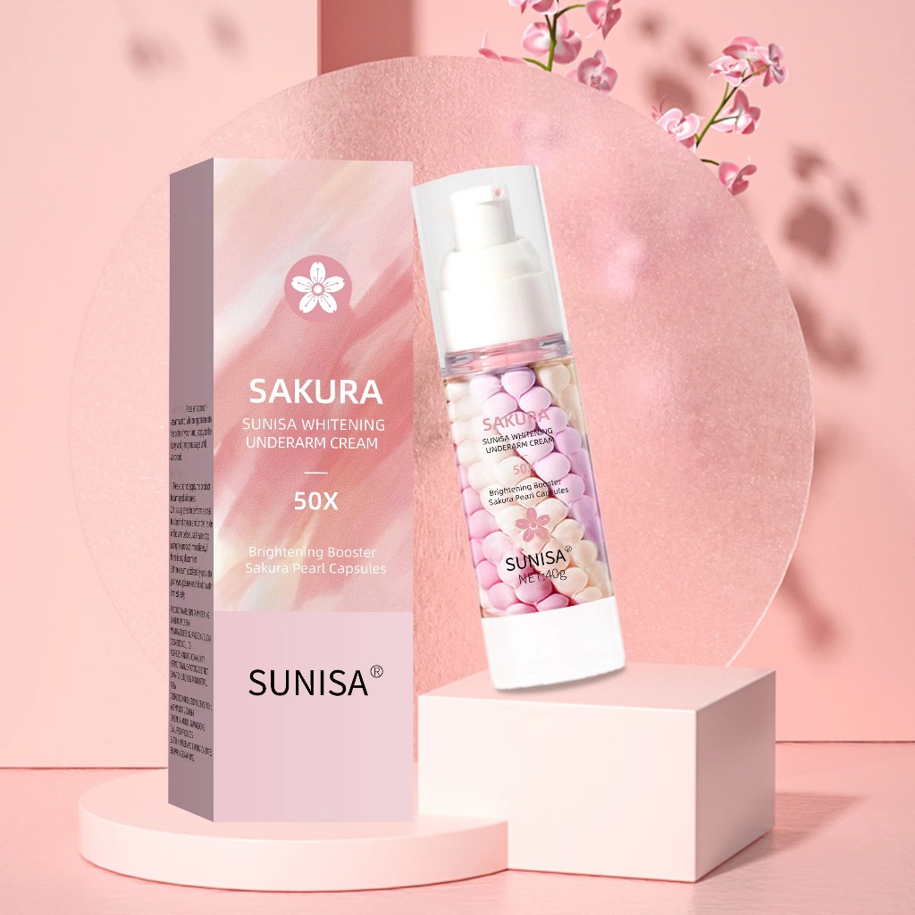 SUNISA Sakura Whitening Underarm Cream Brightening Booster Sakura Pearl ...