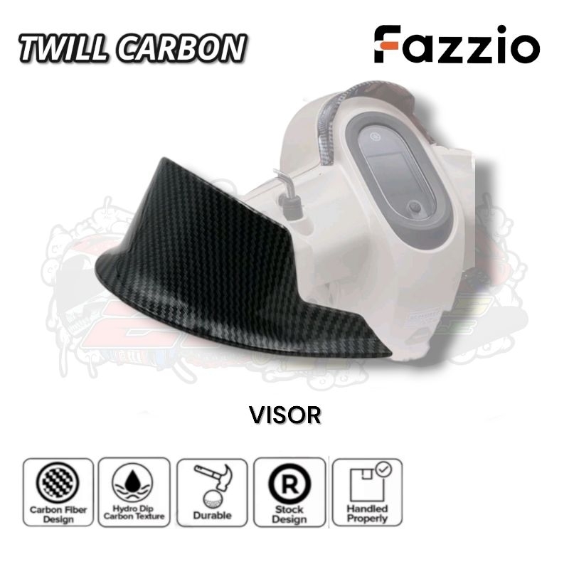NEW!! Yamaha Fazzio hydro dip carbon visor | Shopee Singapore