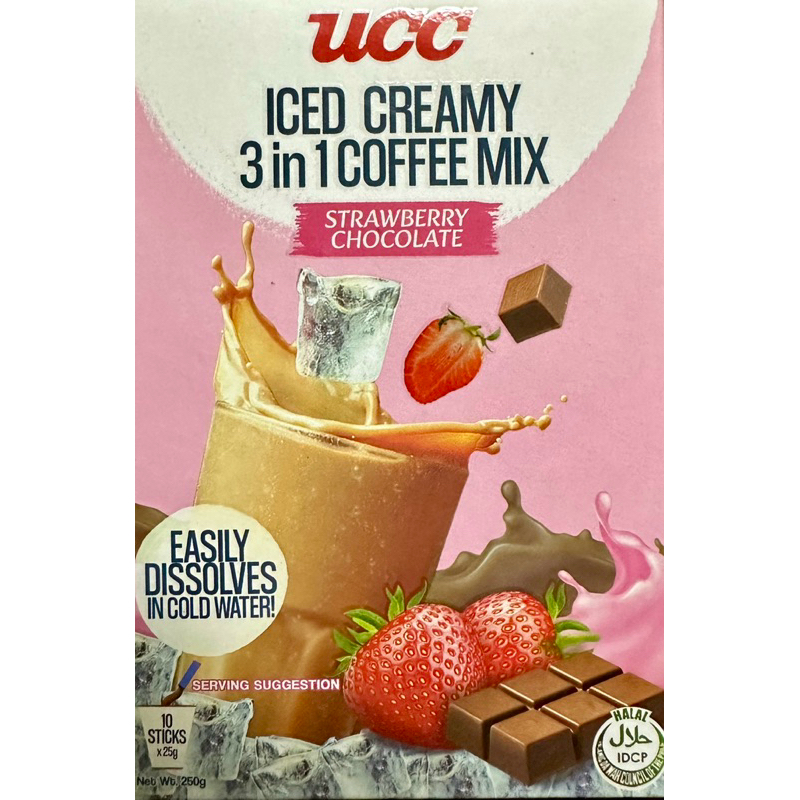 ON UCC Iced Creamy 3in1 Coffee Mix-Strawberry Chocolate Flavor (250g ...