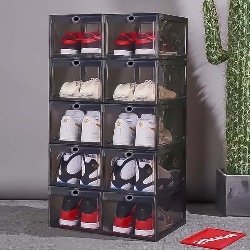 Manila Ship Color Shoe Box Shoe Rack Storag Organizer Transparent Hard ...