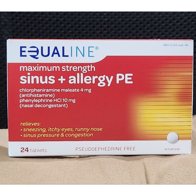 Legit USA Equaline Maximum Strength Sinus + Allergy PE (Nasal ...