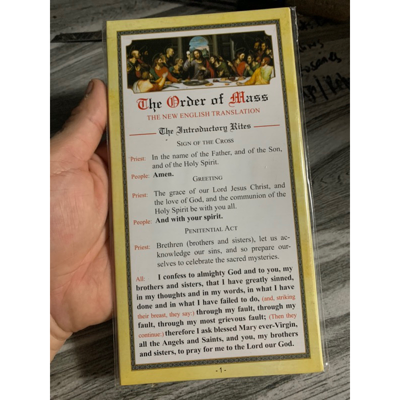 Order of the Mass Guide (Tagalog or English) | Shopee Singapore
