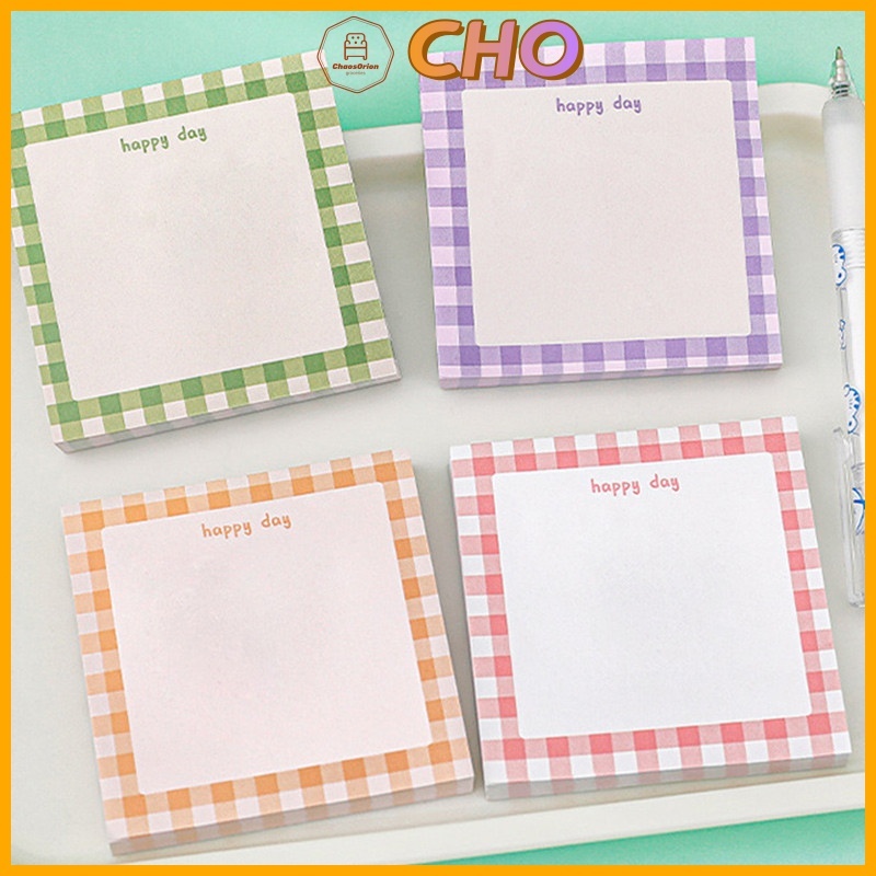 CHO Cute Grid Post-it Note Student Message Sticky Notes Hand Ledger N ...