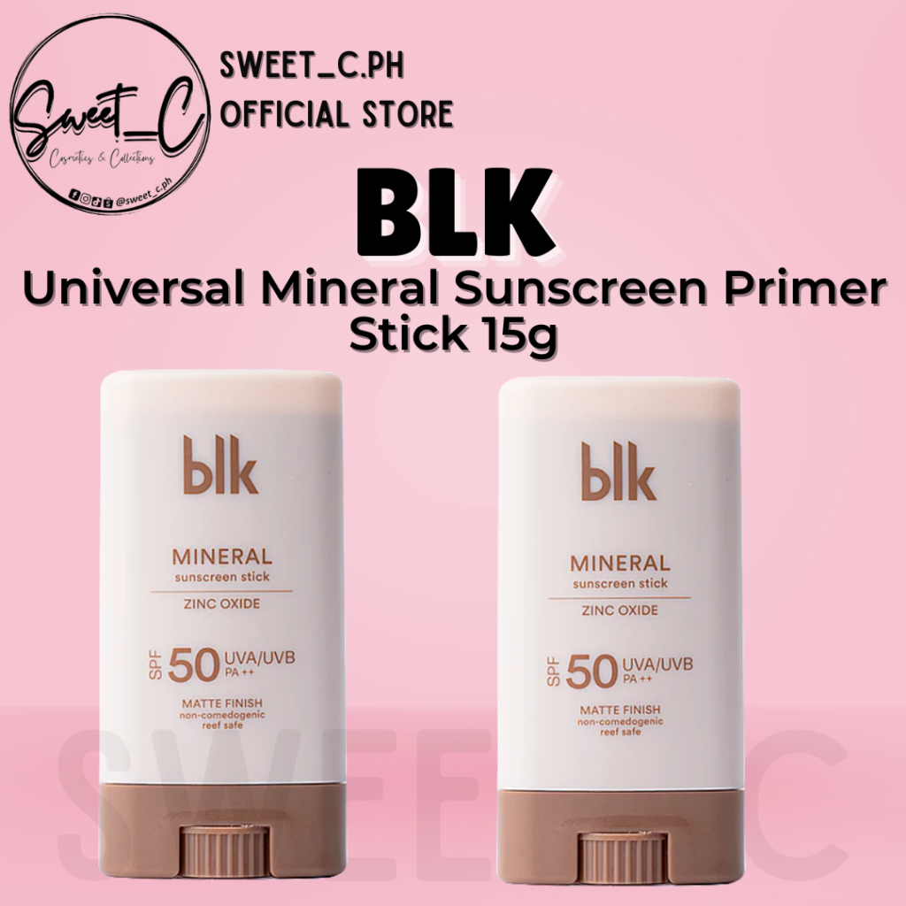Blk Cosmetics Universal Mineral Sunscreen Primer Stick 15g | Shopee ...