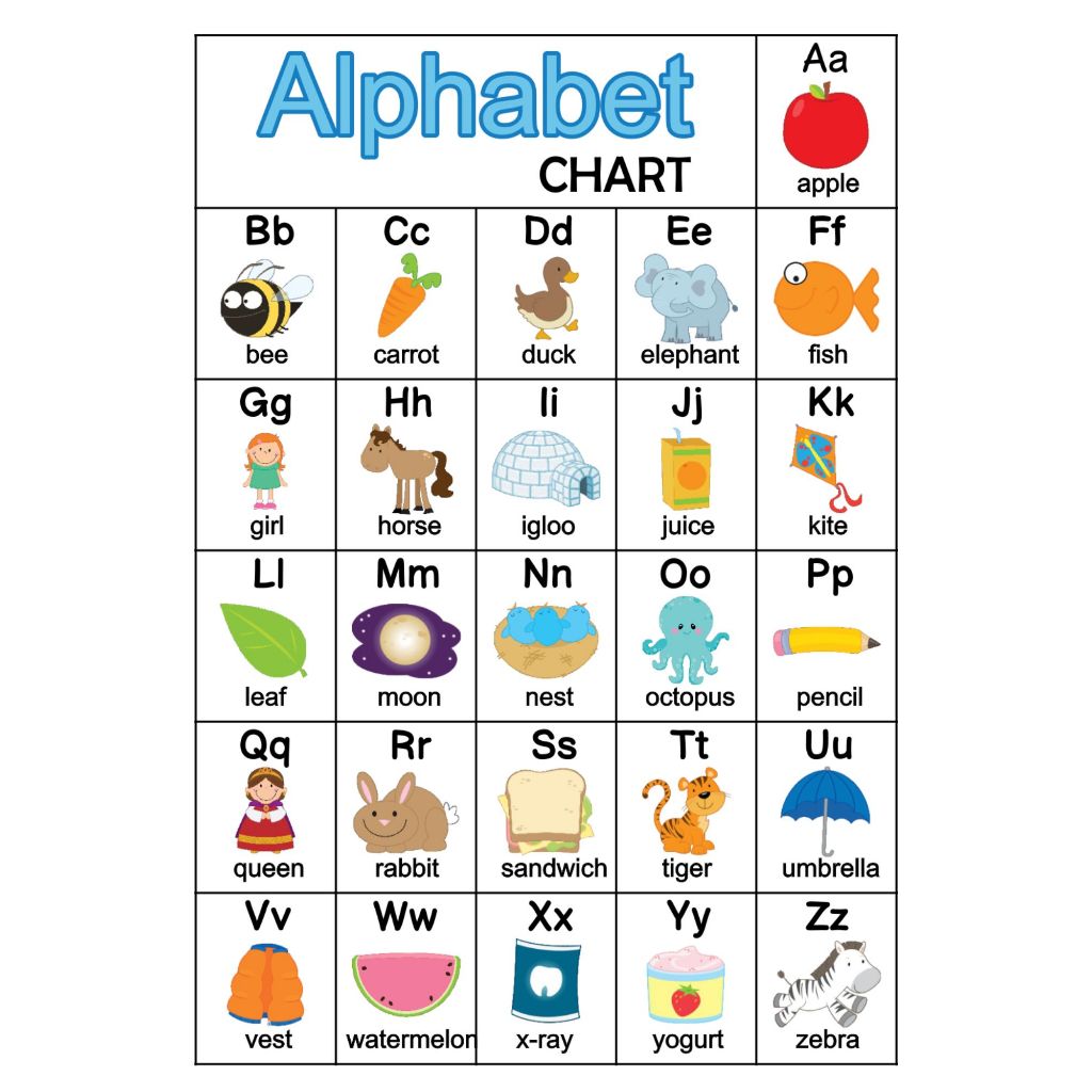 LAMINATED A4 SIZE CHART EDUCATIONAL CHART | Shopee Singapore