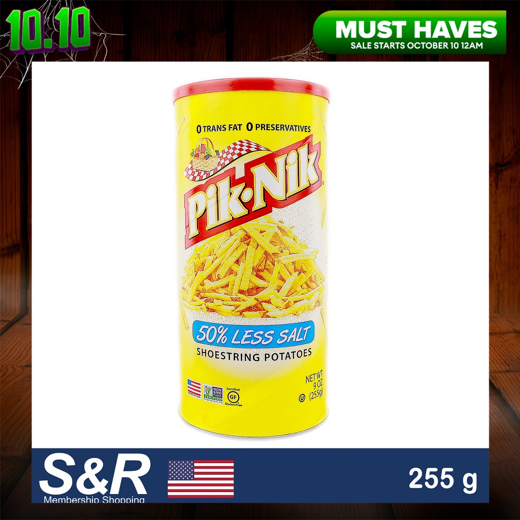 Pik-Nik 50% Less Salt Shoestring Potatoes 255g | Shopee Singapore