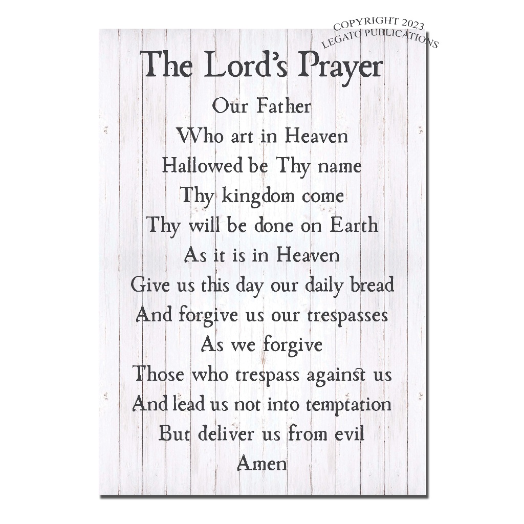 The Lord's Prayer Our Father Wall Home Decor Prayer Wood Sign Rustic ...
