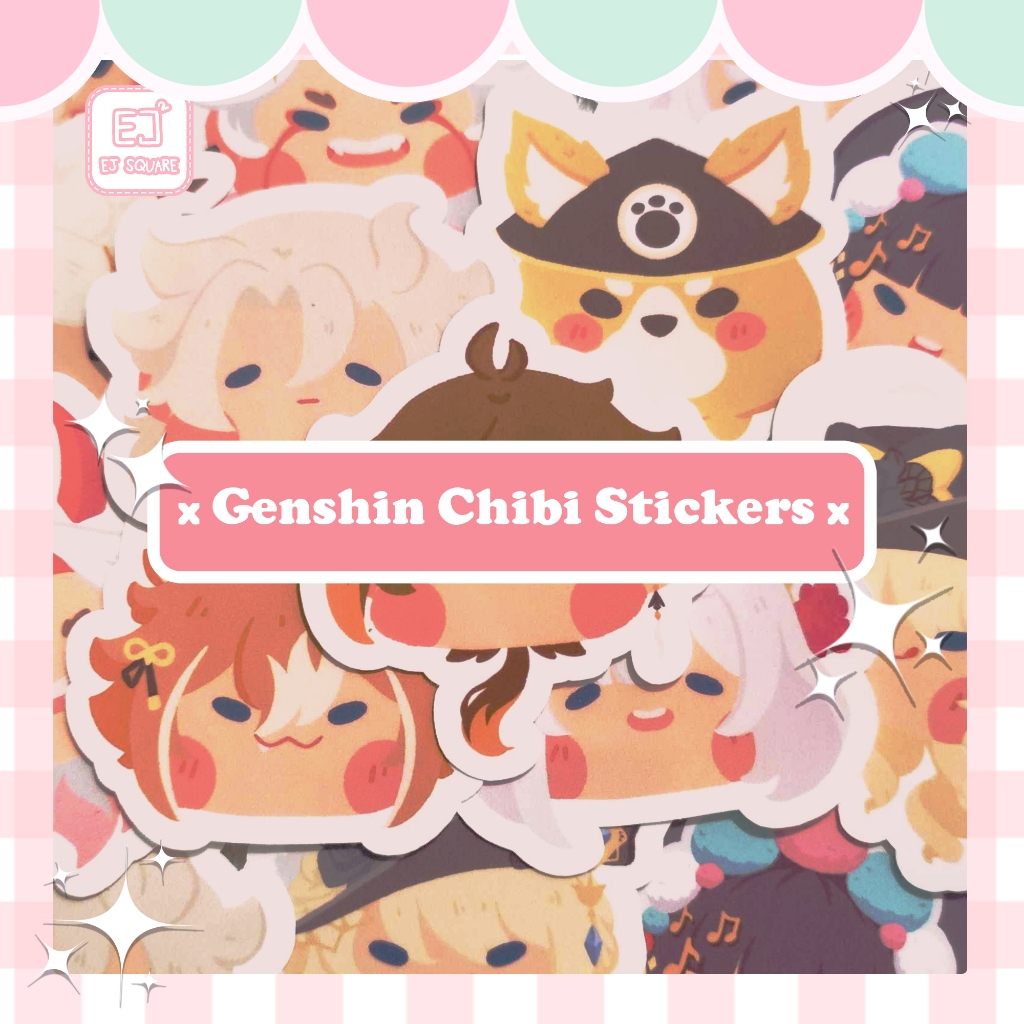 GENSHIN IMPACT GEO CHARACTERS CHIBI VINYL WATERPROOF STICKERS | EJ ...