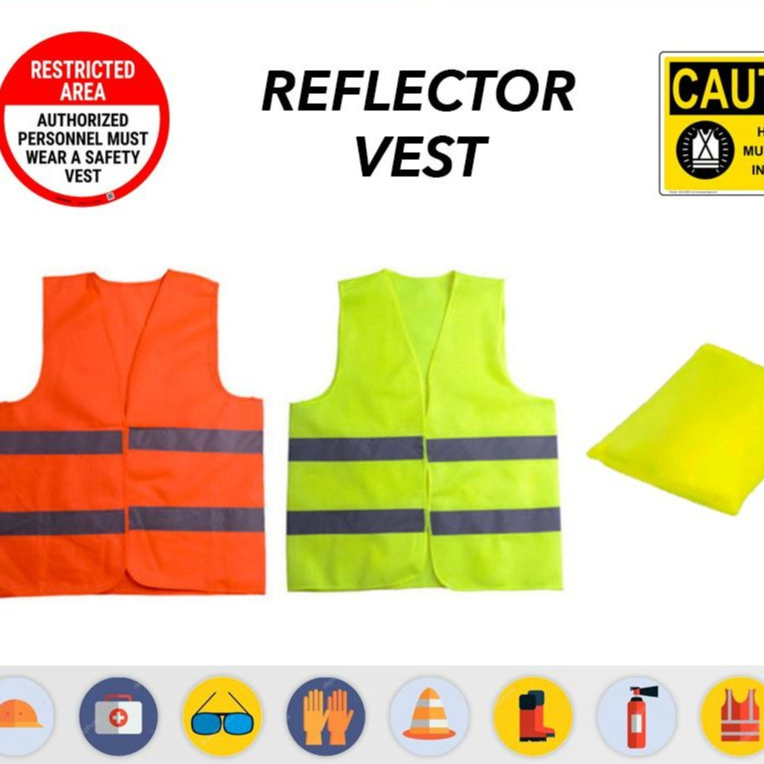 Reflector Vest Safety Vest with pouch - neon green | Shopee Singapore