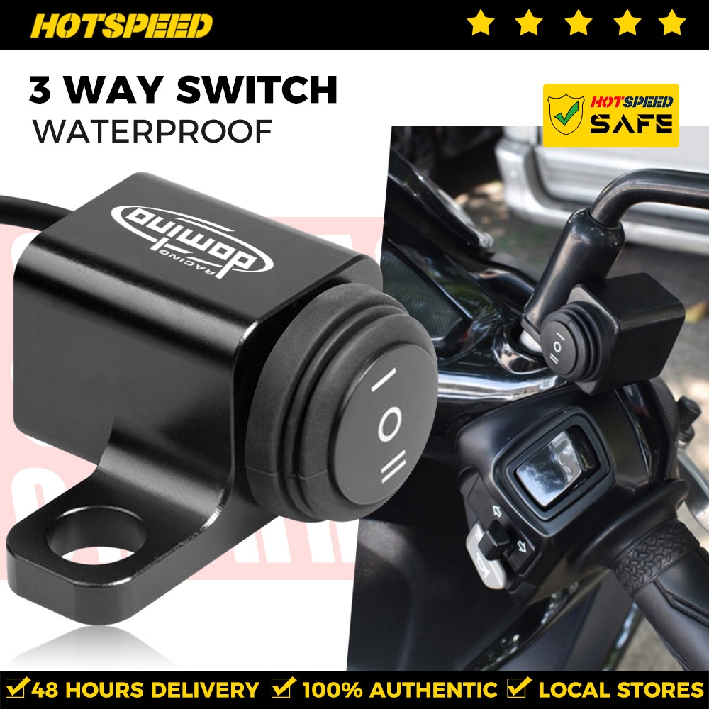 HOTSPEED 3 Way Switch Mini Driving Light Switch Push Button Switch For ...