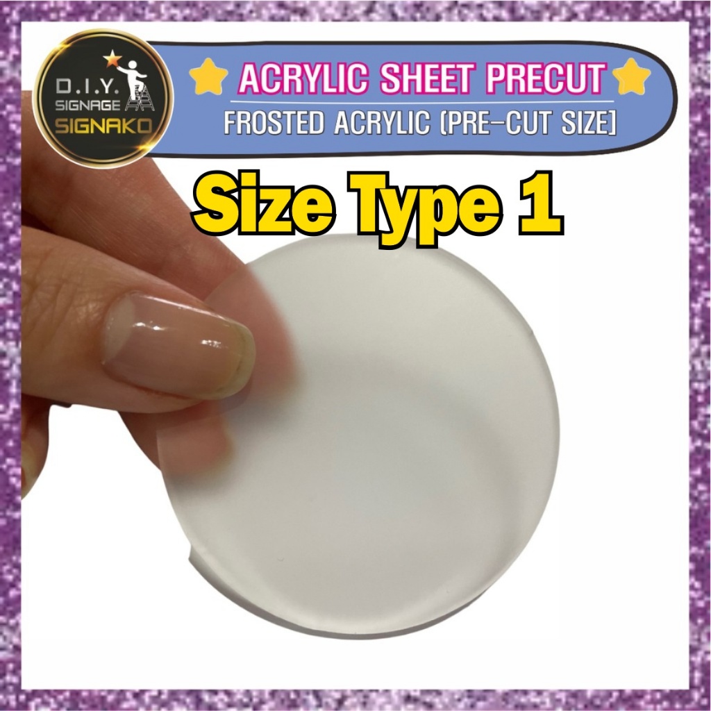 Frosted Acrylic Circle Round Sheet 1/ Pre Cut & Customized Size Plastic ...