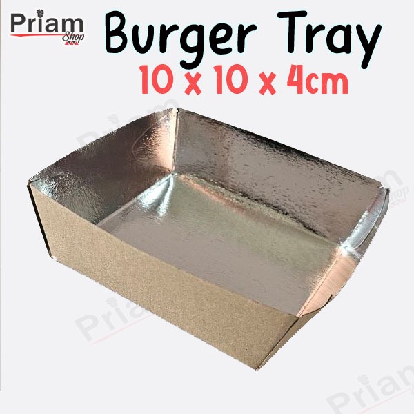 Burger Tray 50pcs (10x10x4cm) | Shopee Singapore