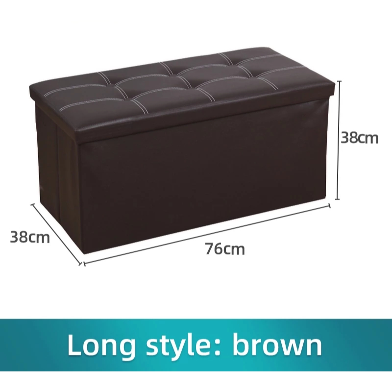 Leather Storage Stool Sit Sofa Folding Chair (38*76*38cm) | Shopee ...