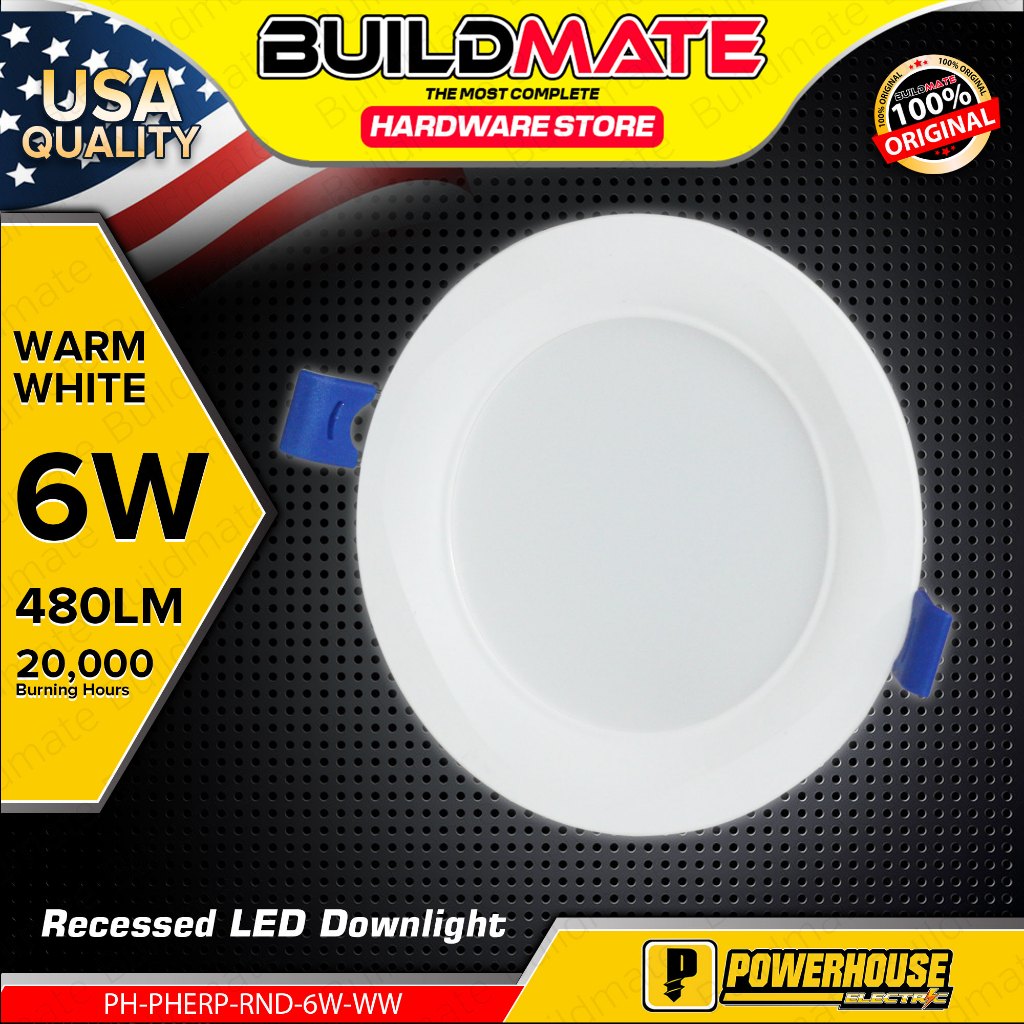 BUILDMATE Powerhouse / Lighthouse 6W 5" Inch Recessed Downlight / Panel ...