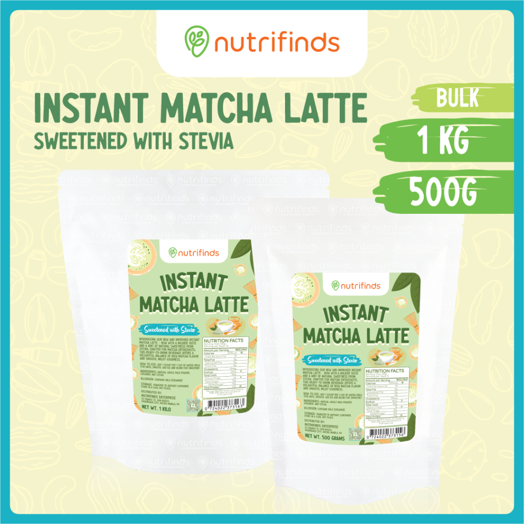 Nutrifinds Instant Matcha Latte (Sweetened with Stevia) - BULK | Shopee ...