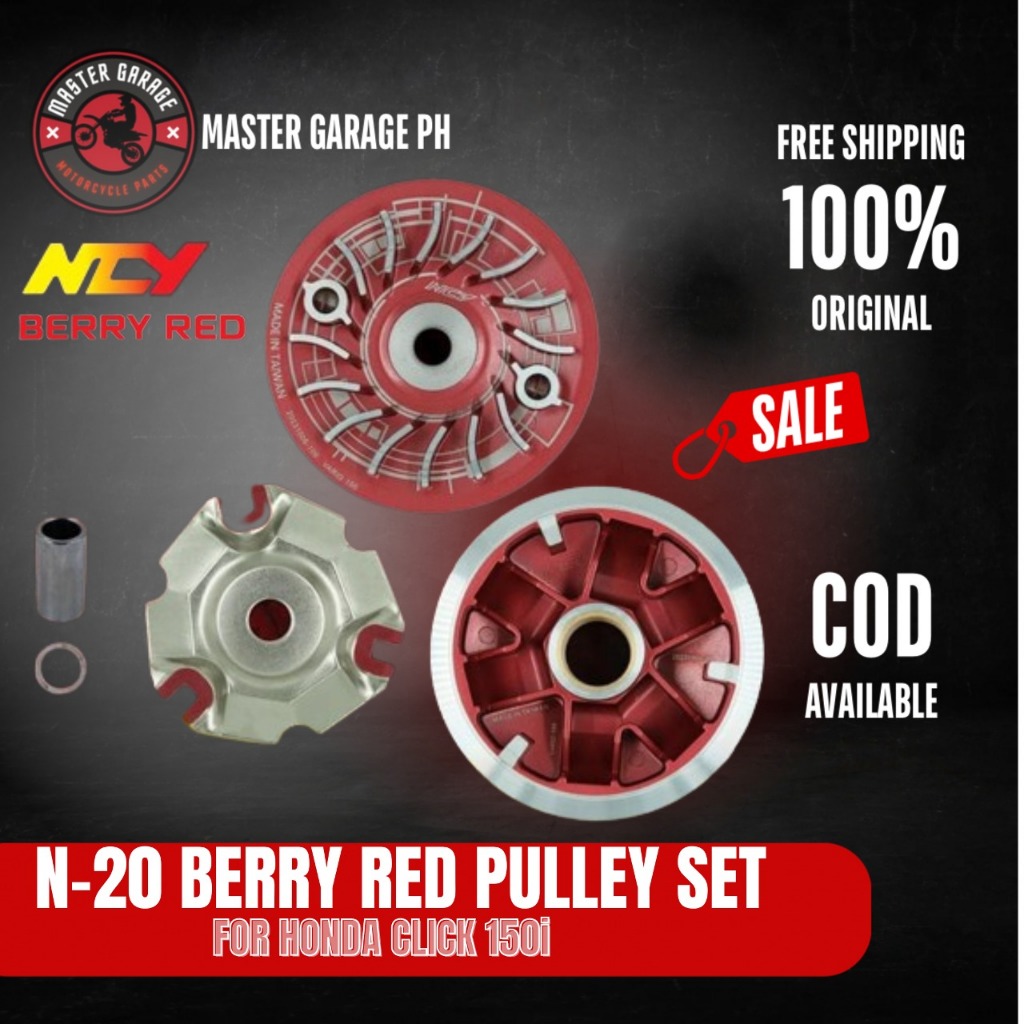 NCY N-20 BERRY RED PULLEY SET FOR HONDA CLICK 150i | Shopee Singapore
