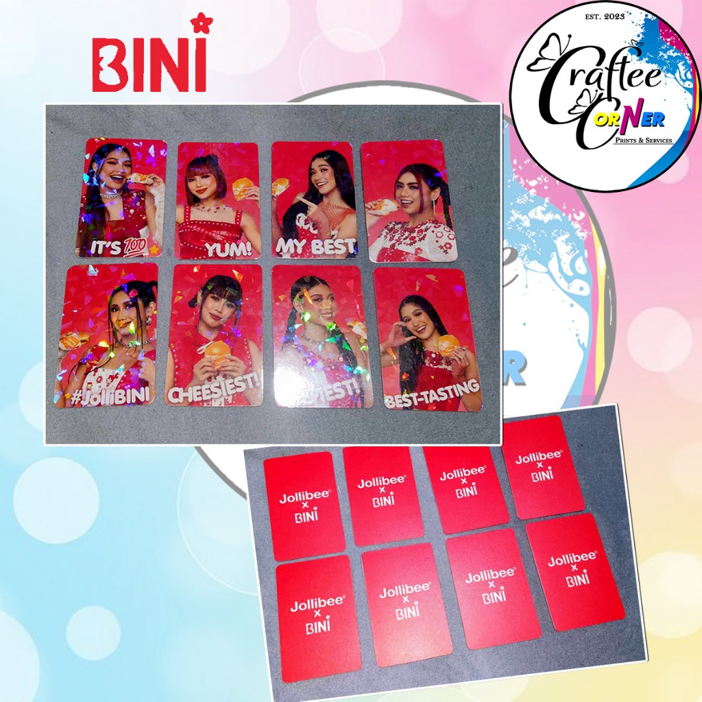 Bini x Jollibee (Jollibini Photocads with Chip Bag) | Shopee Singapore