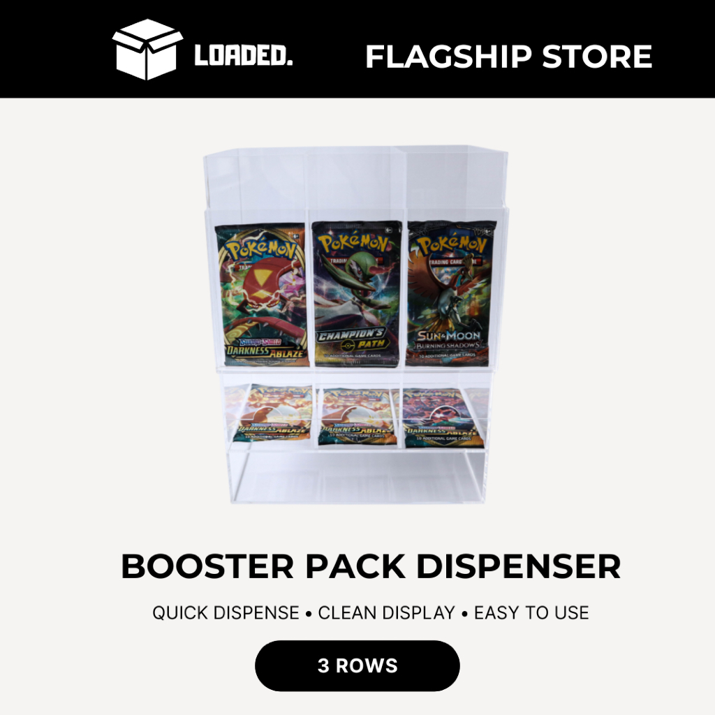 LOADED Acrylic Booster Pack Dispenser – Display Case for Pokémon, TCG ...