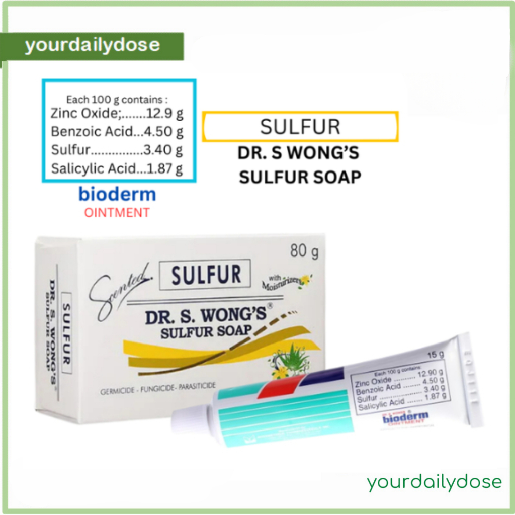 Dr. S. Wong's Bioderm Ointment and Sulfur Soap with moisturizer Anti ...