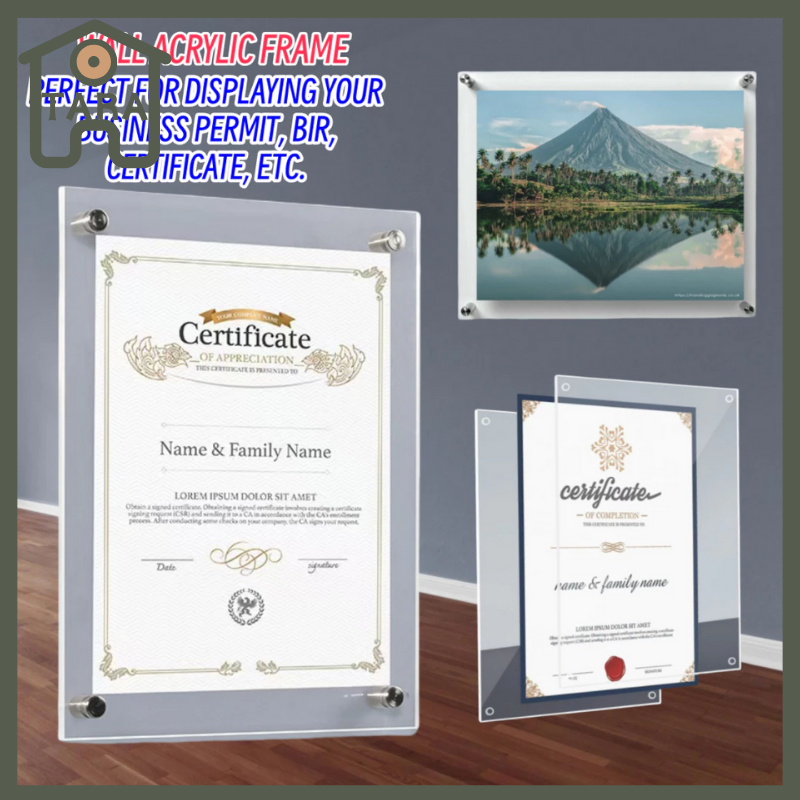 A4 Acrylic Frame 3MM*3MM Clear Photo Frame Certificate Frame Poster ...