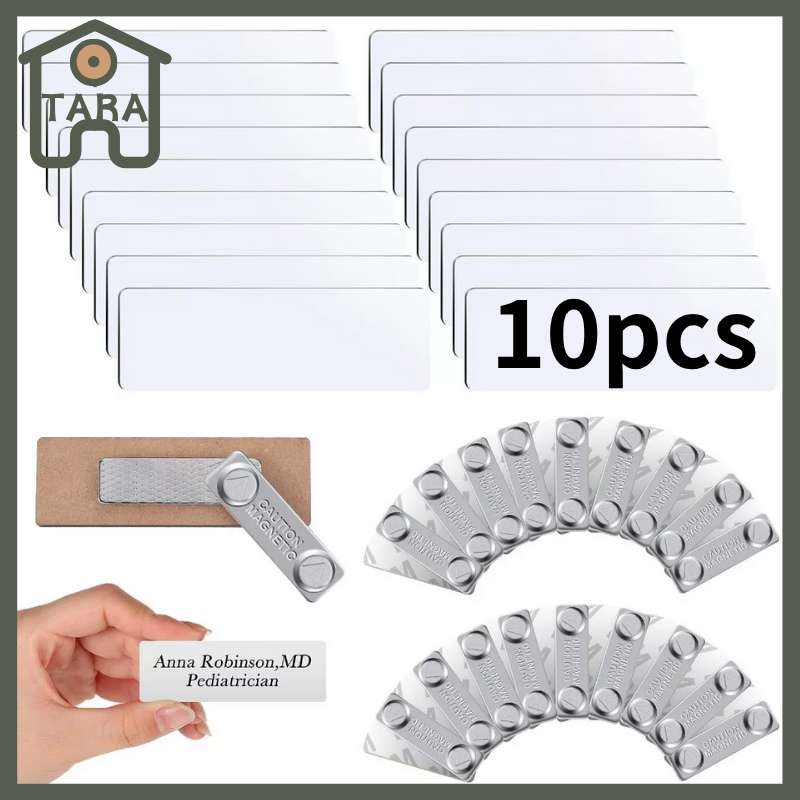 10PCS Magnetic Name Tag Strong Magnetic Personalized Nameplate Metal ...