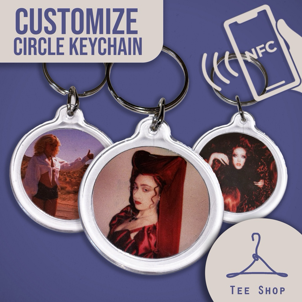 Customize or personalize acrylic Circle keychain with NFC Tag | Shopee ...