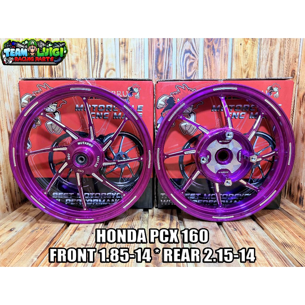 MUTARRU CNC MAGS MC8 14s 8 SPOKES HONDA PCX 160 100% MADE IN | Shopee ...