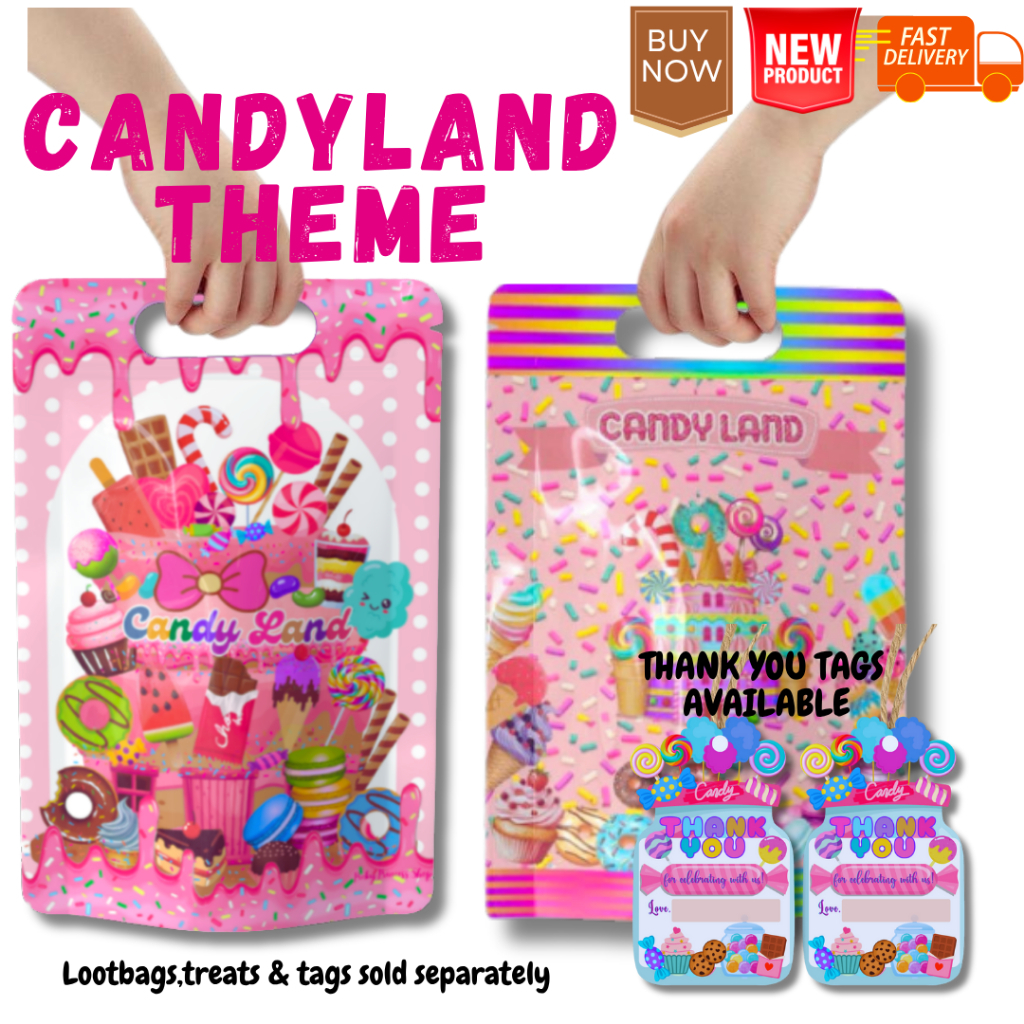 30pcs Candyland Donut Sweets Cake Chipbags Lootbag Pouch Bag Birthday ...