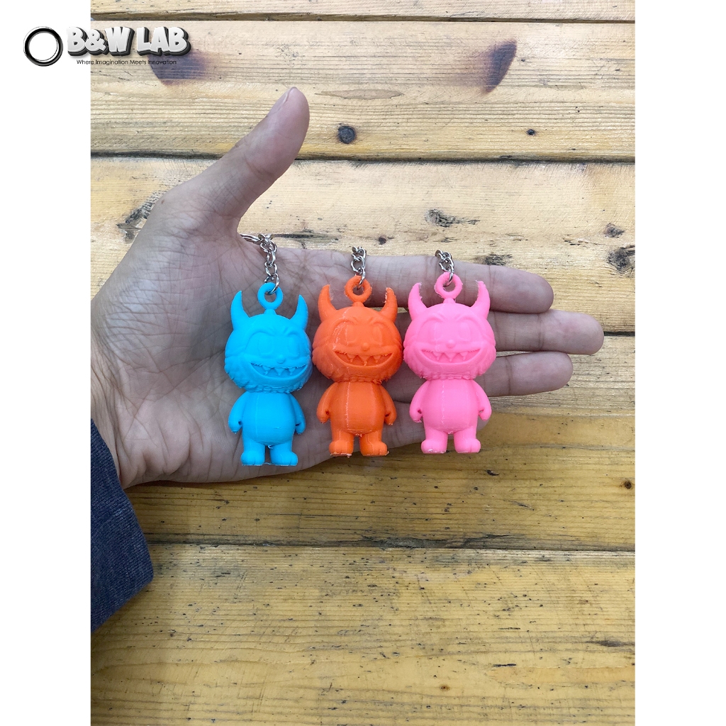 Labubu Keychain Popular 3D Printed Design Keychain | Shopee Singapore