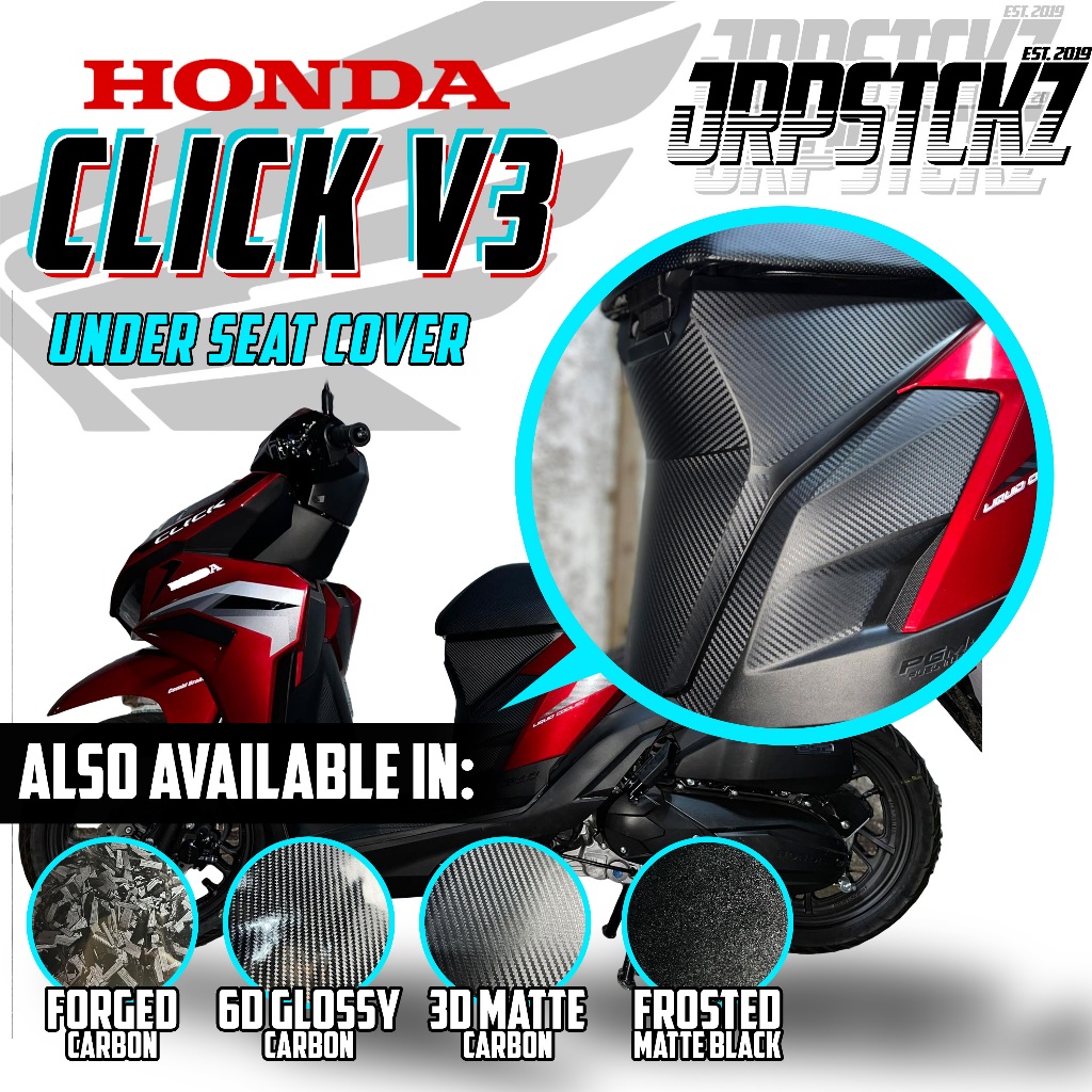 HONDA CLICK 125 V2 & V3 | UNDER SEAT CARBON DECALS (NEW!) | Shopee ...