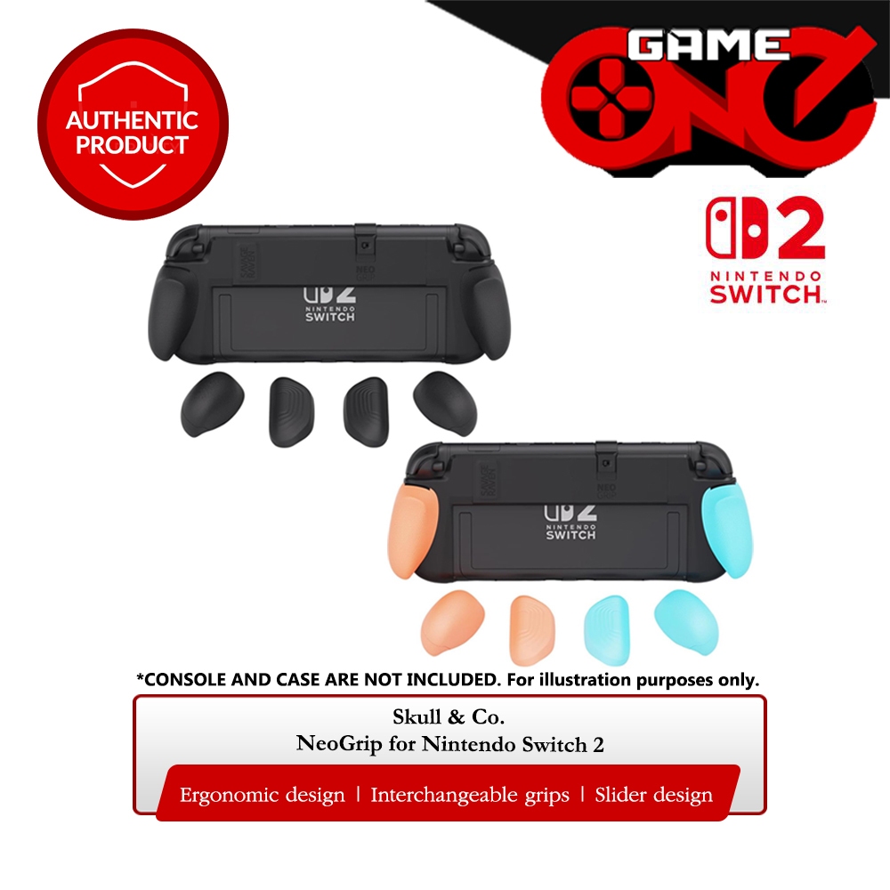 Skull & Co. NeoGrip for Nintendo Switch 2 (Black, Neon Blue/Red ...