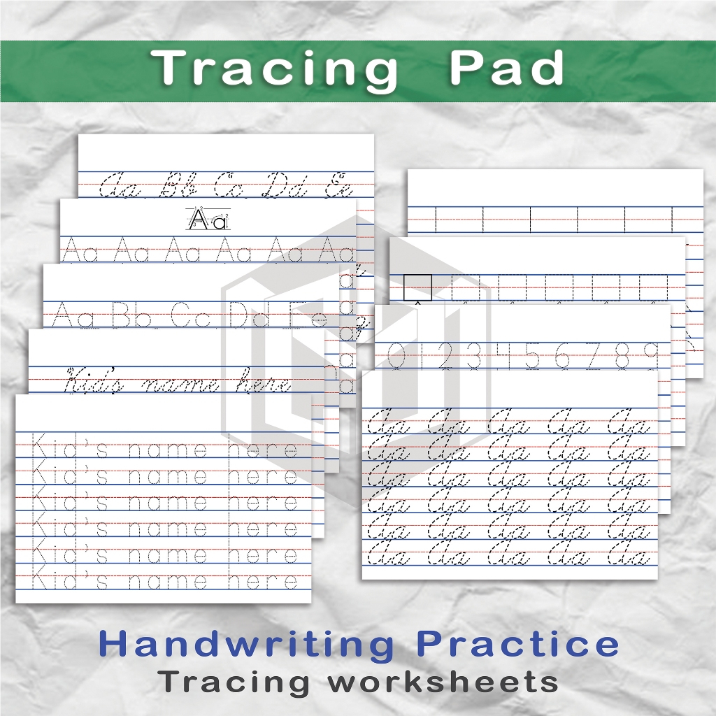 TRACING PAD [Handwriting Practice Tracing worksheets For kids] | Shopee ...