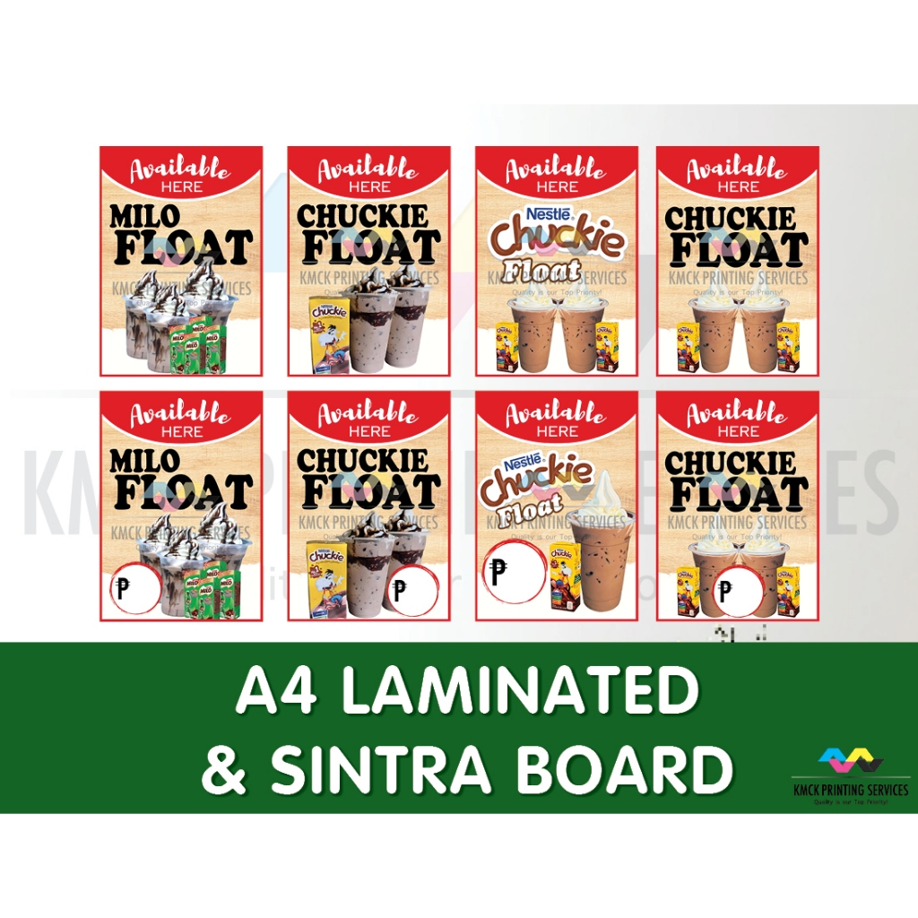 Milo Float, Chuckie Float, Dutch Mill Float Signages | Shopee Singapore