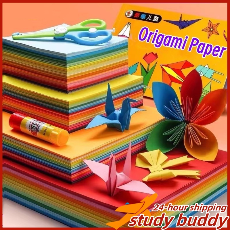 Value Pack 100 Sheets Origami Paper Double Sided Color DIY Folding ...