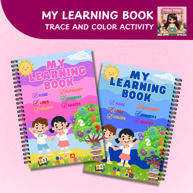 My Learning Book-Trace & Color Activity Notebook (Names, Lines, Colors ...