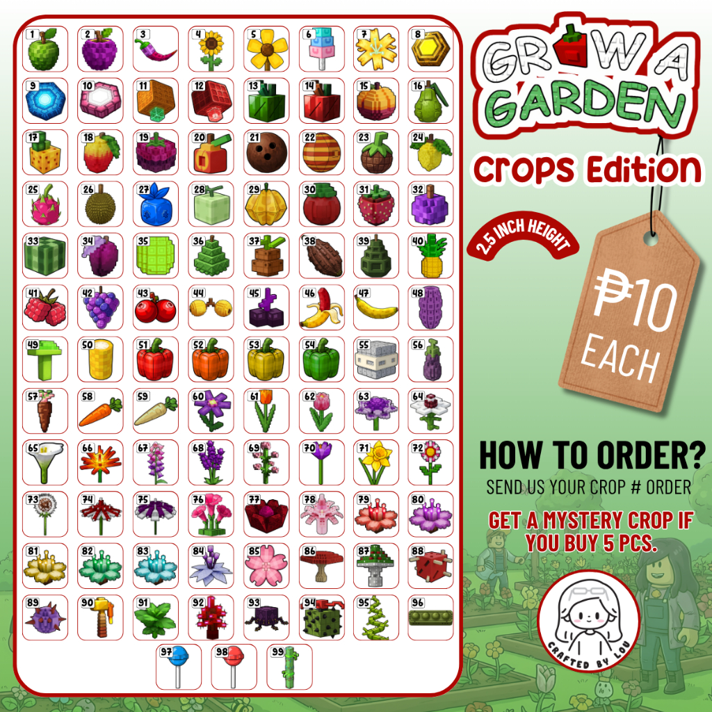 Grow a Garden Roblox Stickers (CROPS) | Shopee Singapore