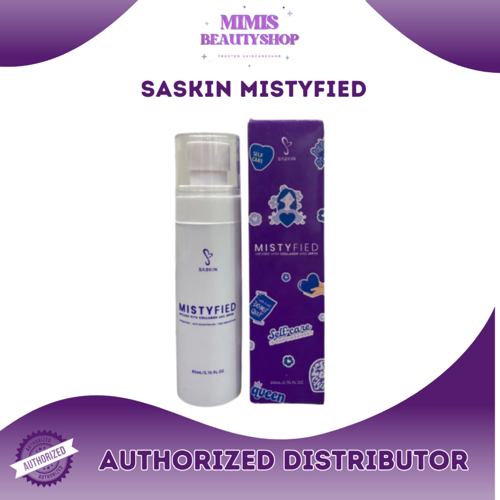 Saskin Mistyfied Facial Mist Spray | with Collagen and SPF 35 | 80ml ...