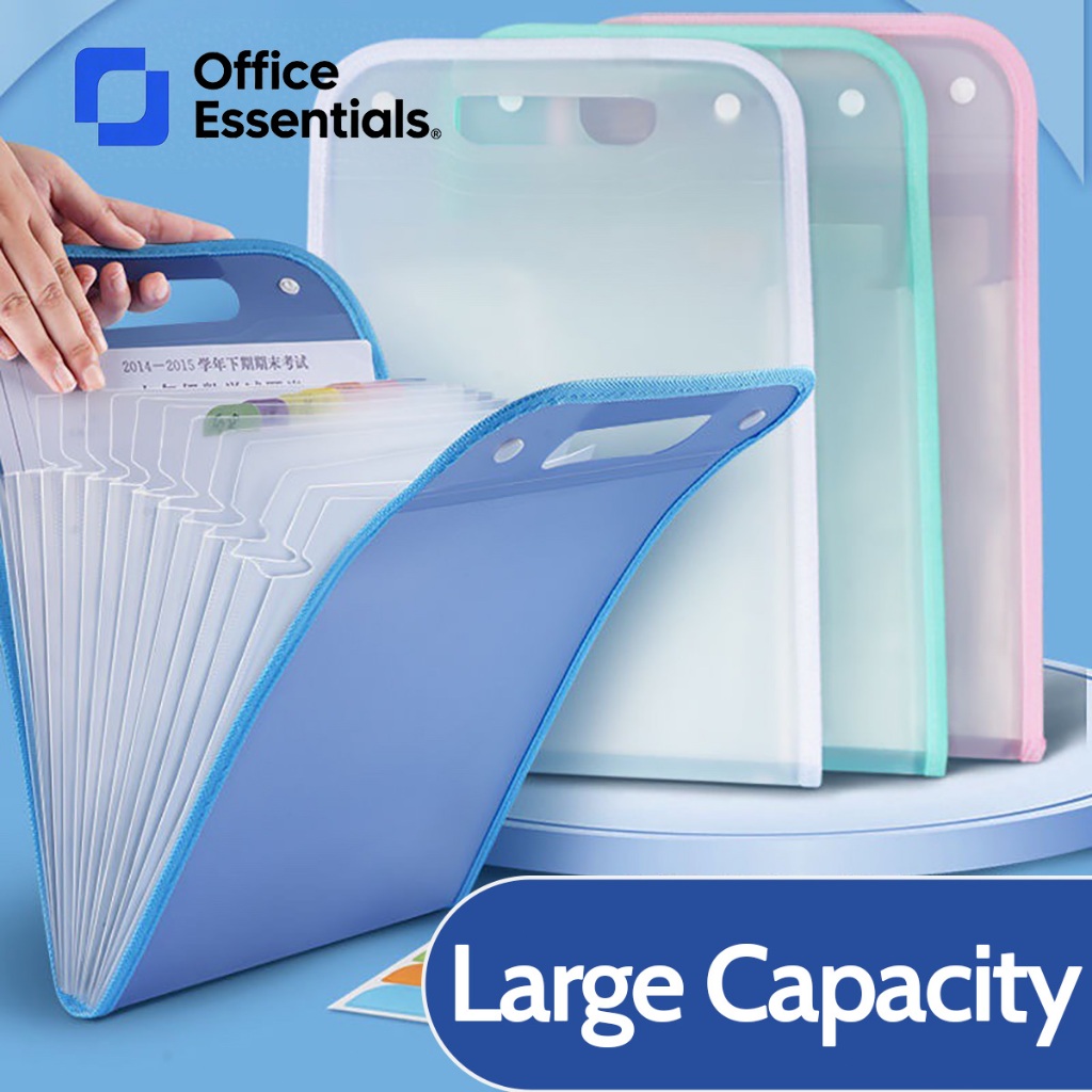 13-Layer Handle Folder A4 Long File Organizer Expanding File Folder ...