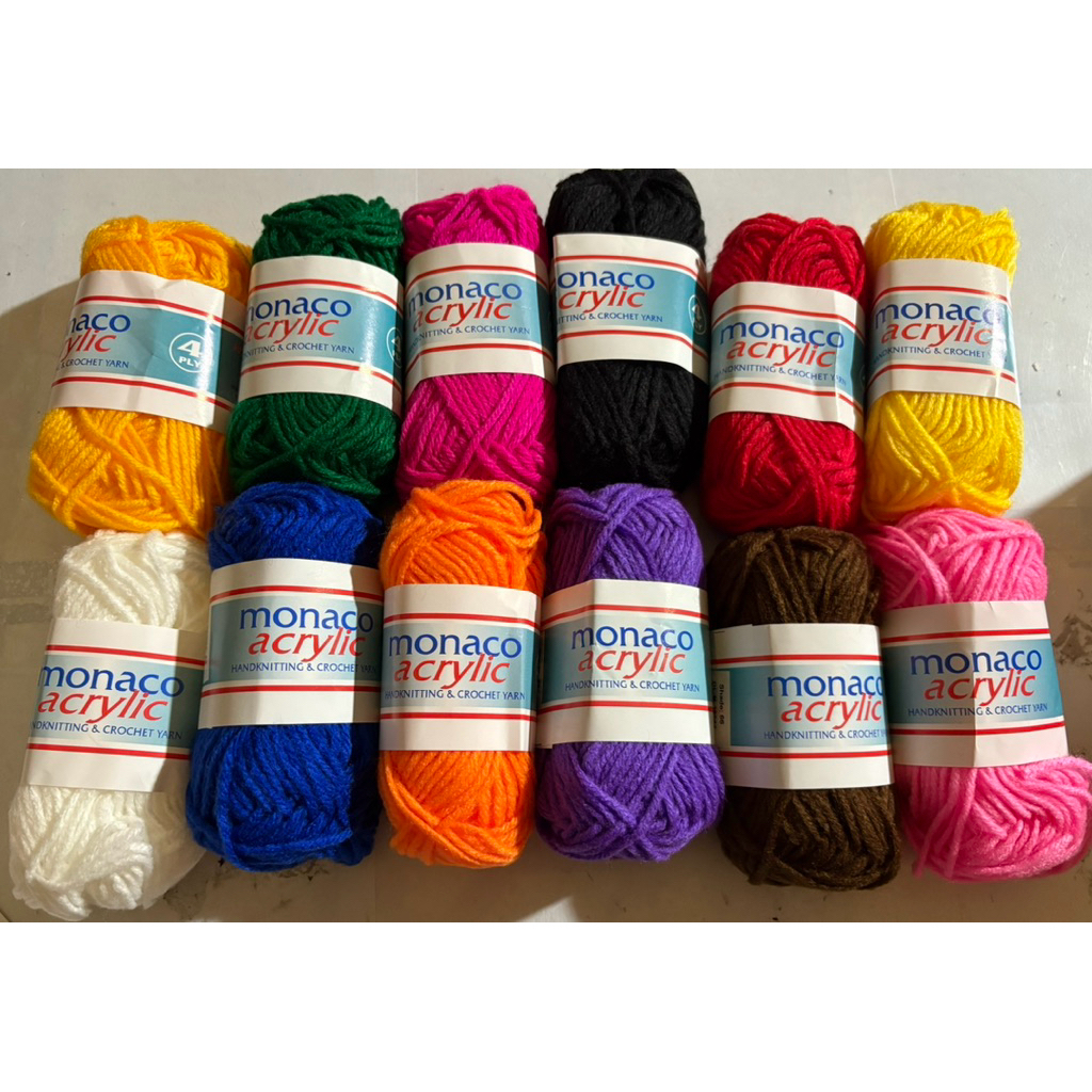 Monaco Acrylic yarn (18g 4ply) Sold per pc | Shopee Singapore