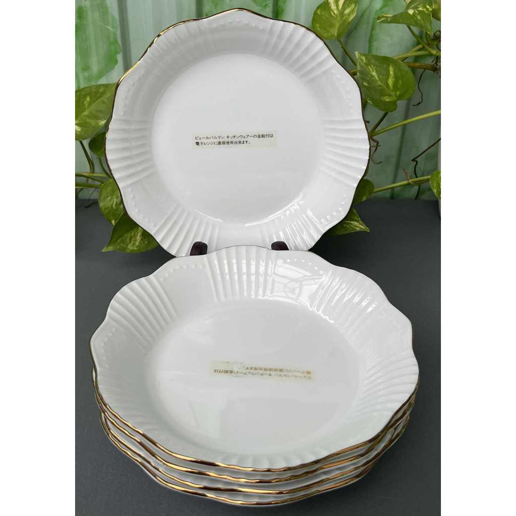 NEW! Quality Branded 5pcs PIERRE BALMAIN Paris White Cake Plate Saucer ...