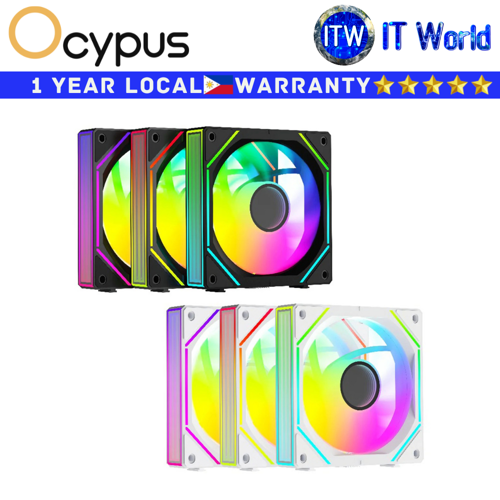 Itw | Ocypus Gamma PC Fan F12 Uni ARGB 3-in-1 Cooling Fan (Black ...