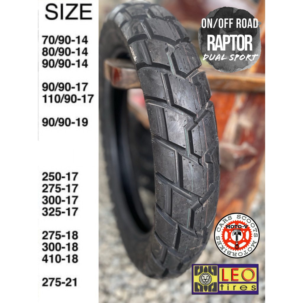 On/Off Road DUAL SPORT TIRE ( LEO RAPTOR ) For CAFERACER SCRAMBLER ...