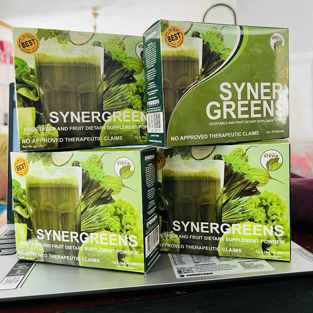 SYNERGREENS VEGETABLE AND FRUITS SUPPLEMENT POWDER 30 SACHETS | Shopee ...
