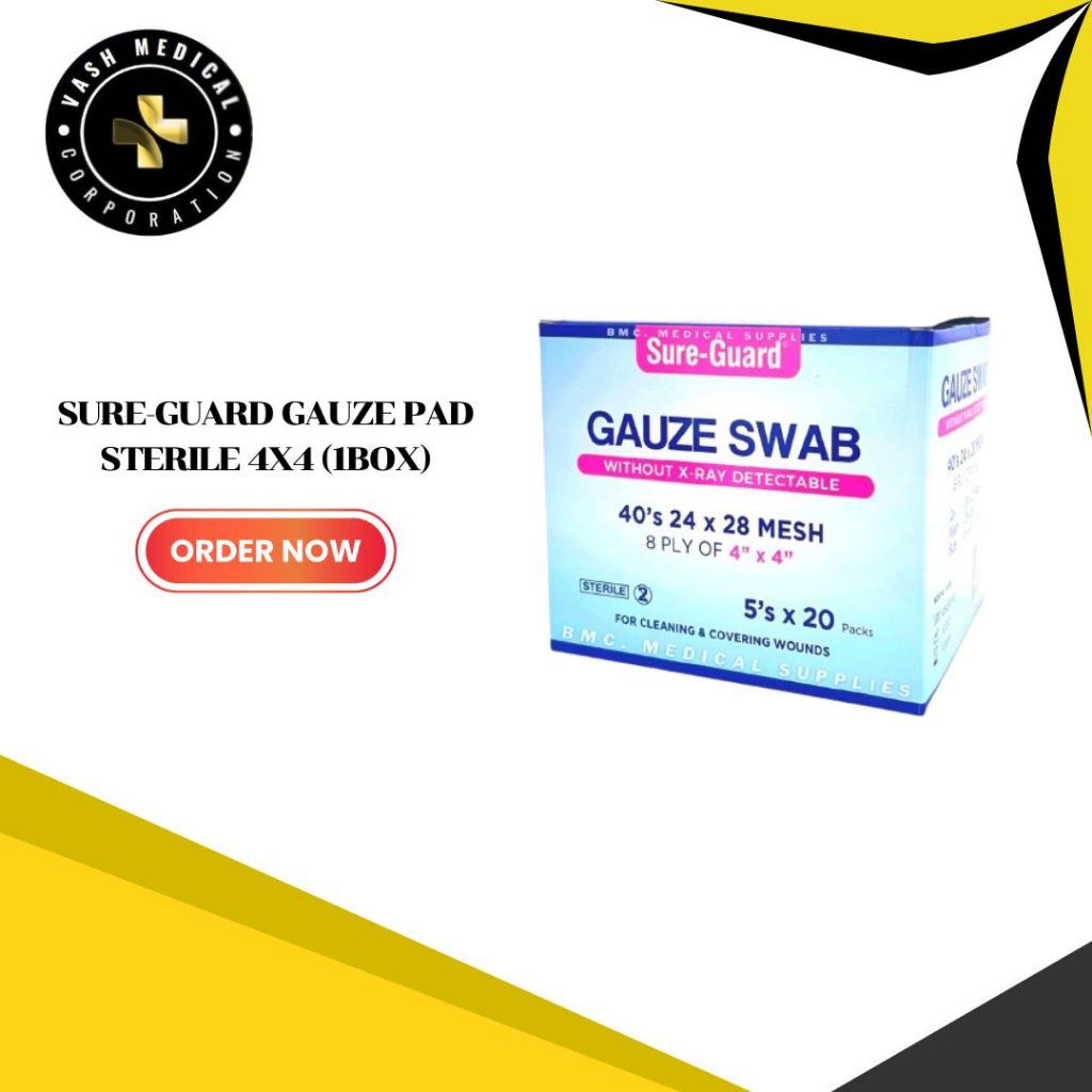 SURE-GUARD GAUZE PAD STERILE 4X4 (1BOX) | Shopee Singapore