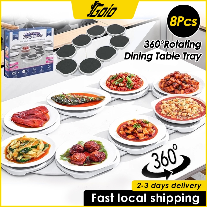 Rotating Dining Table Tray Multifunctional Turntable Tray Set 360 ...